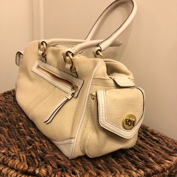 Coach | Bags | Coach Off White Canvas Handbag | Poshmark